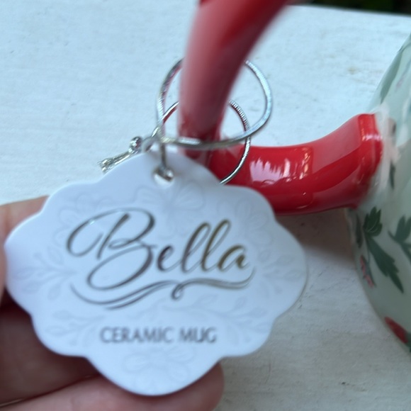 Bella Ceramic | Kitchen | Strawberries And Floral Mug | Poshmark